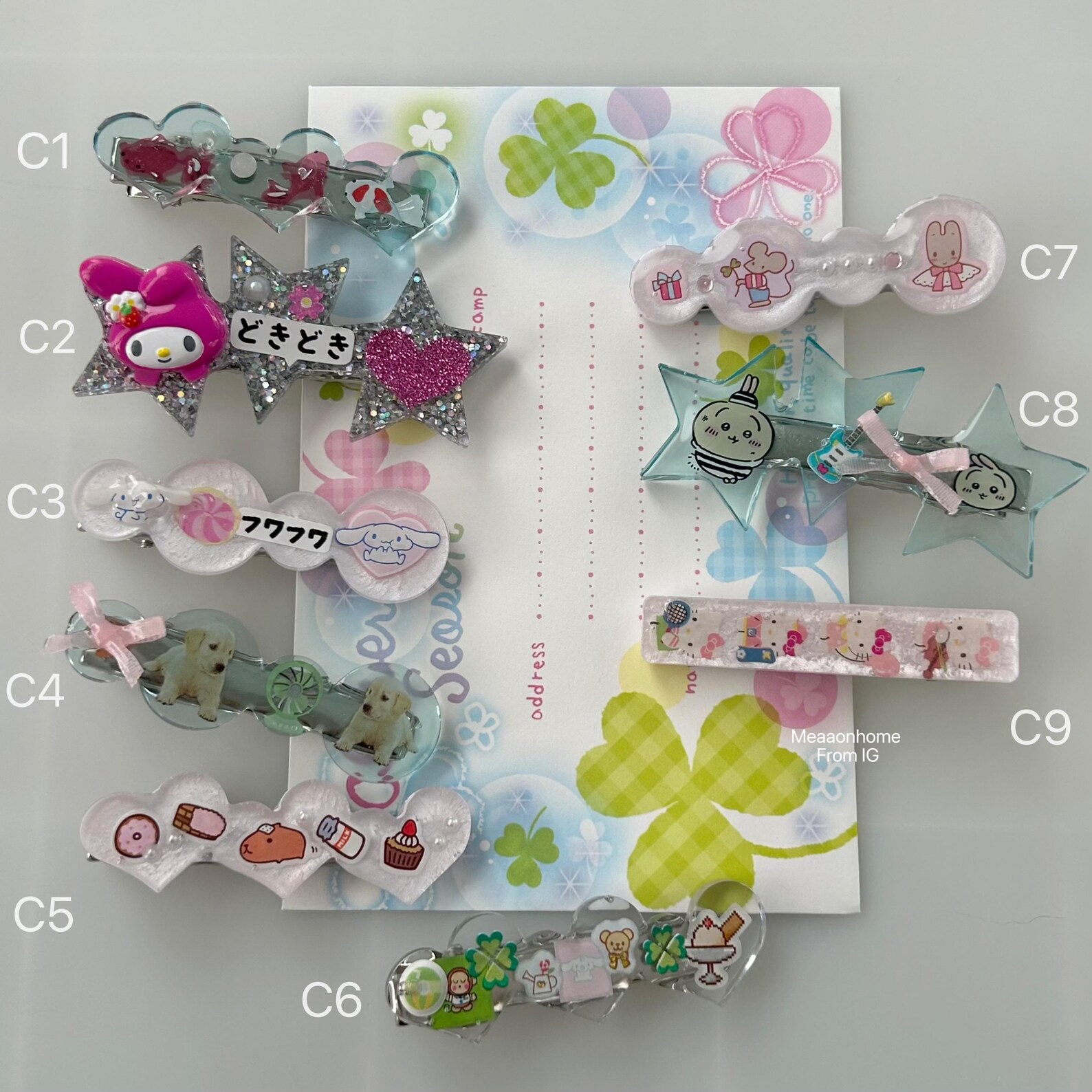 Handmade Kawaii Resin Hair Clips: Cartoon Character Accessories - Etsy