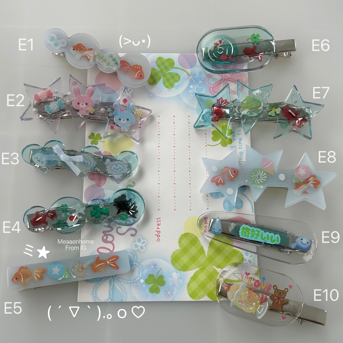 Handmade Kawaii Resin Hair Clips: Cartoon Character Accessories - Etsy