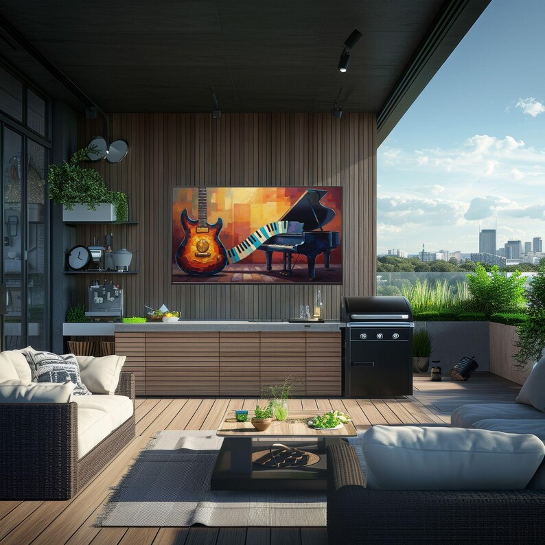 Guitar & Piano TV Art – Digital Music Scene for Samsung Frame TV ...