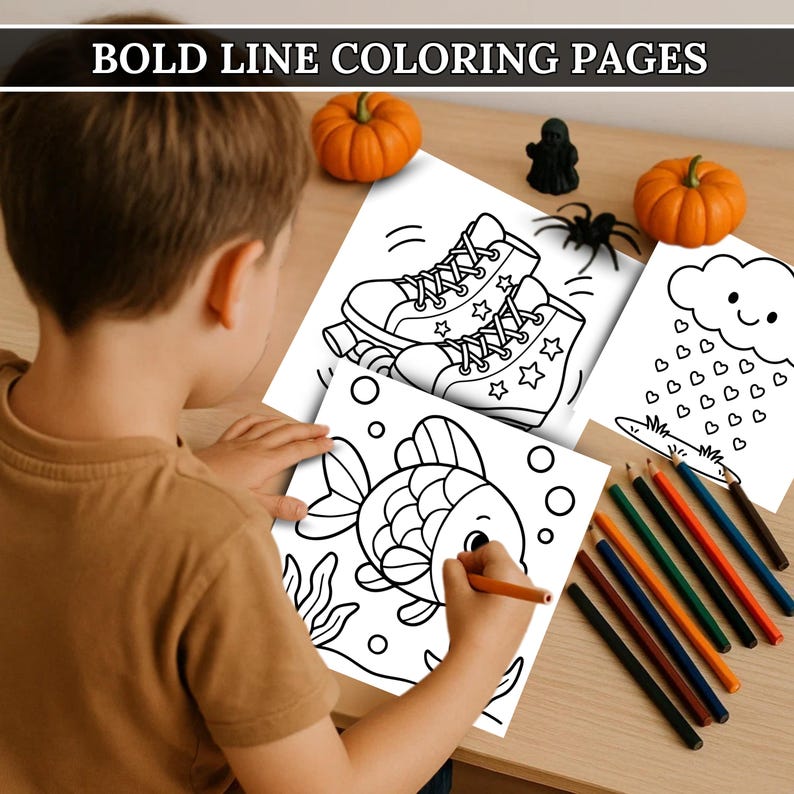 Easy Coloring Pages for Kids – 45 Fun Printable PDF Sheets for Toddlers ...
