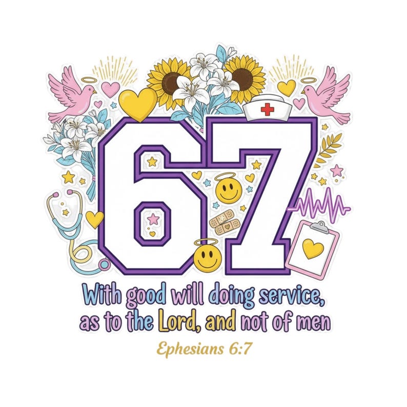 Nurse PNG Christian Sticker Design – Ephesians 6:7 (digital Download ...