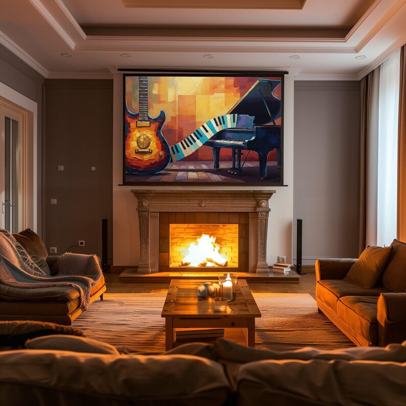 Guitar & Piano TV Art – Digital Music Scene for Samsung Frame TV ...