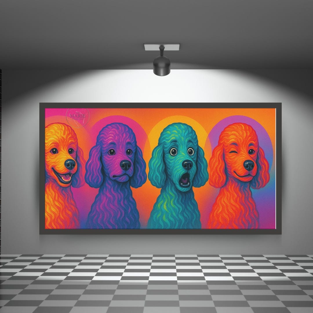 Poodle Pop Art for Samsung Frame TV: Vibrant Dog Lover Decor (digital ...