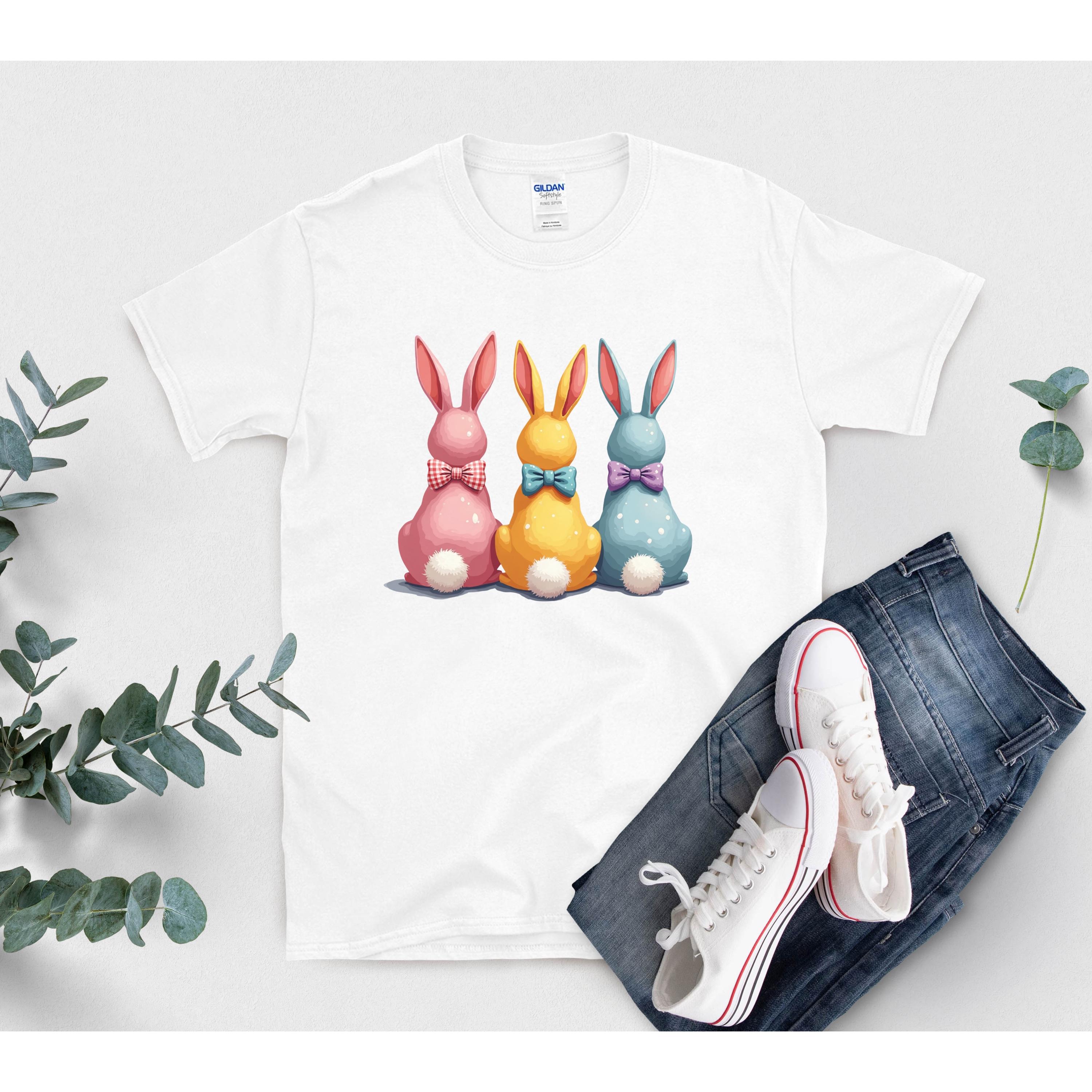 Bunny Trio PNG, Easter Bunnies Sublimation Shirt Design - Etsy