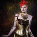 Gold Corset- Cosplay - Costume- Metallic- Metropolis Corset- UK 8- 10 ...