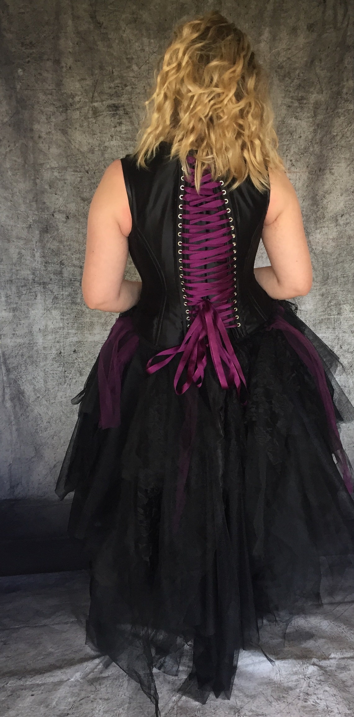 SALE. Alternative Black and Purple Dress. UK 14/16 - Etsy