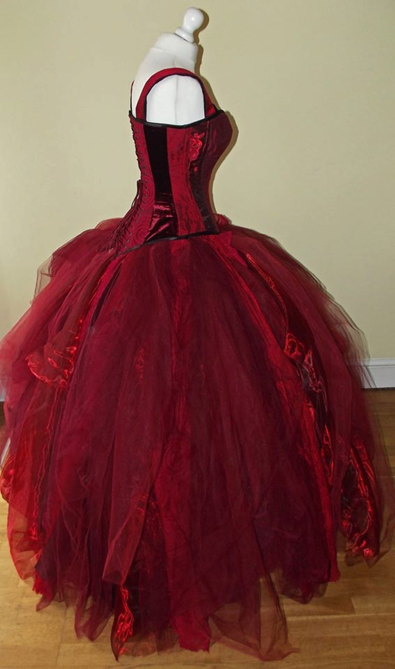 Steampunk Wedding Dress Red Wedding Dress Alternative | Etsy