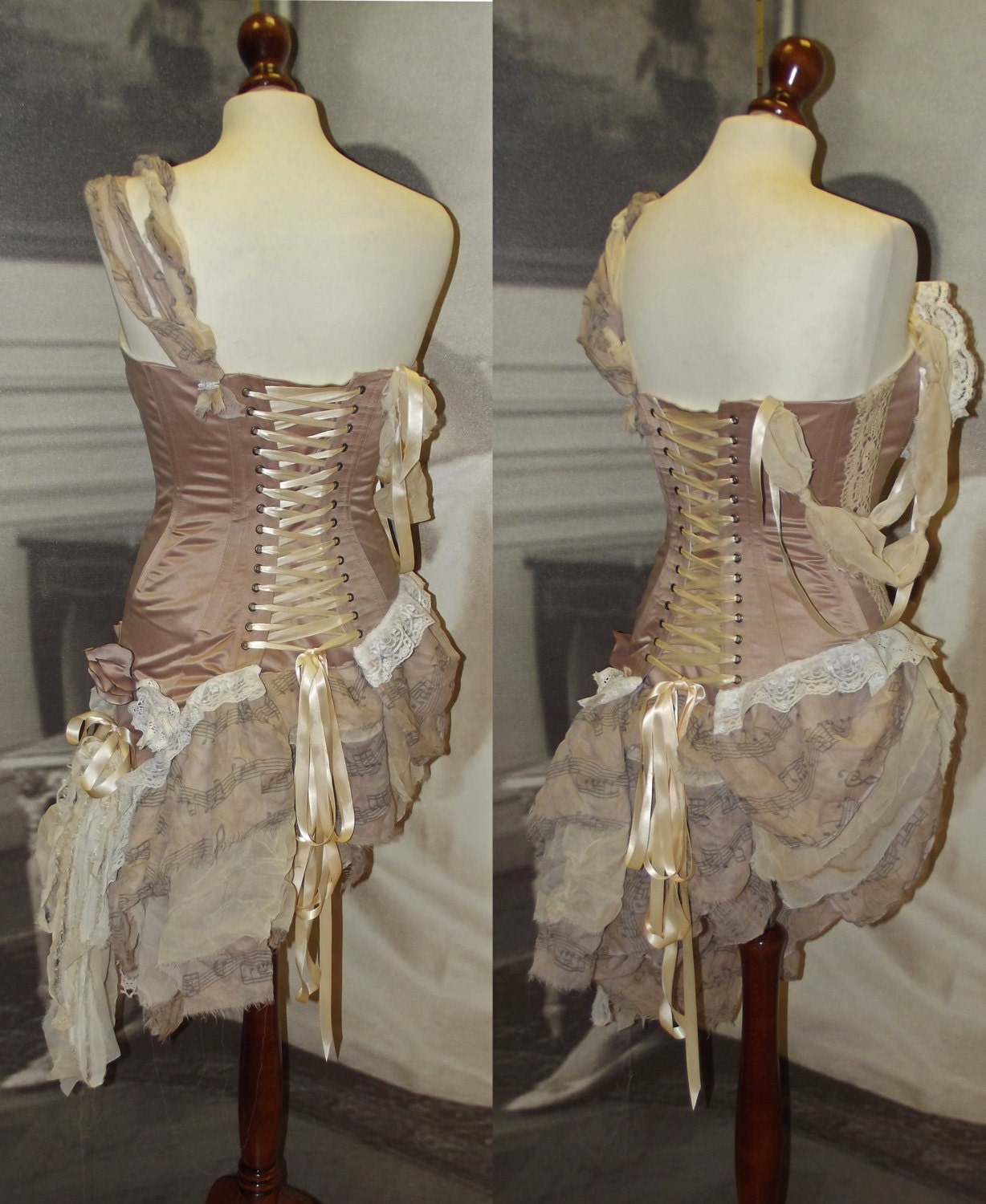 Alternative Corset Dress- Boho Dress - Shabby Chic Dress. Made to Order ...