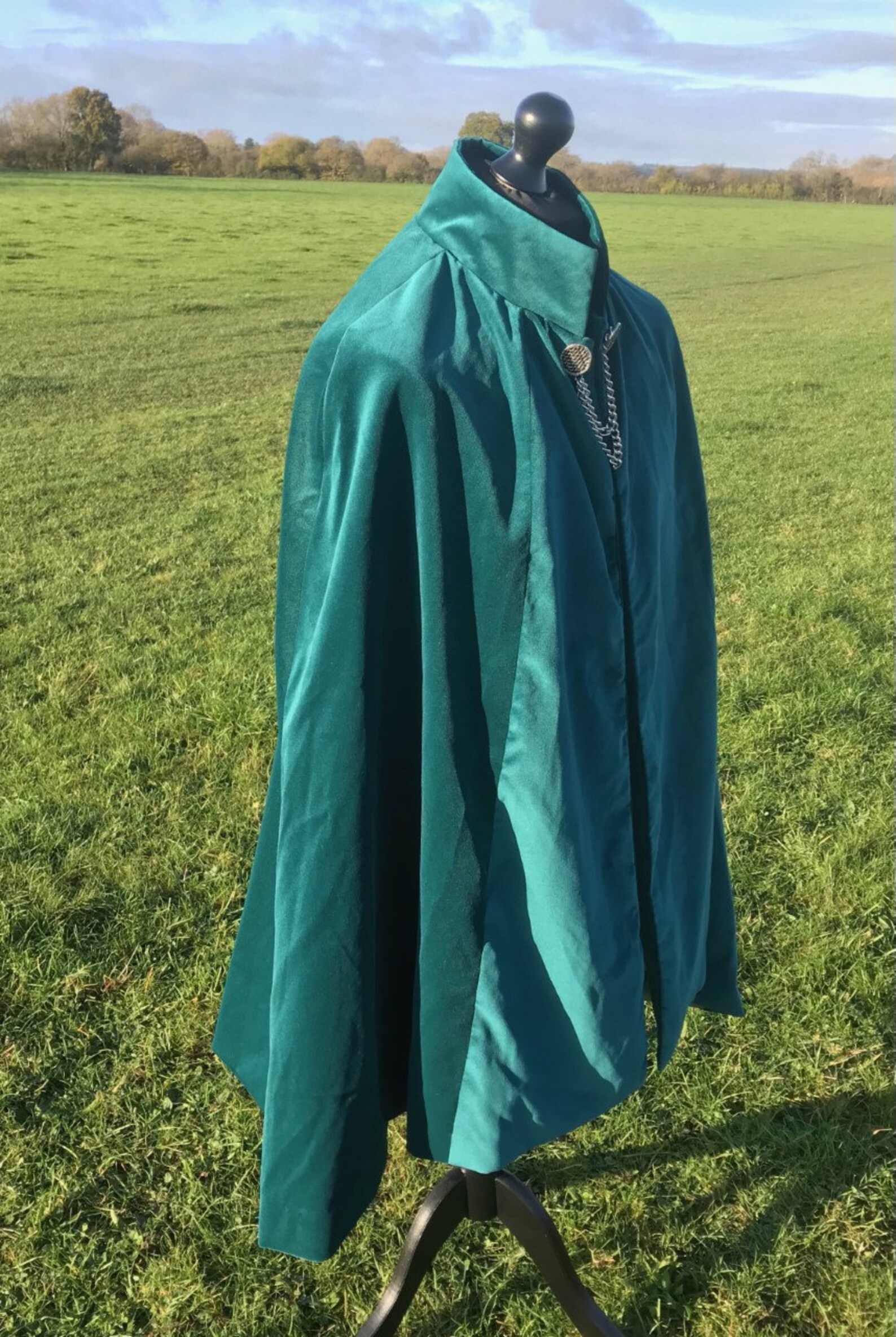 Teal Velvet Cloak - Etsy