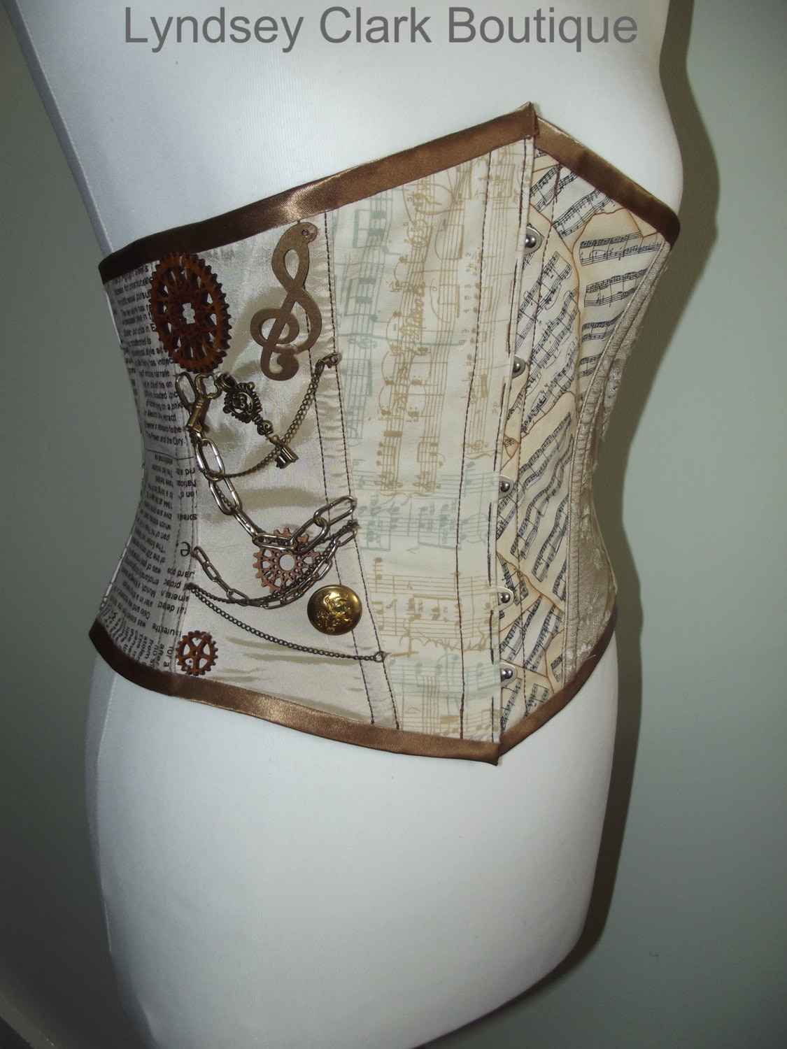 Steampunk Corset. Underbust Corset Alternative Colours and Fabrics of ...