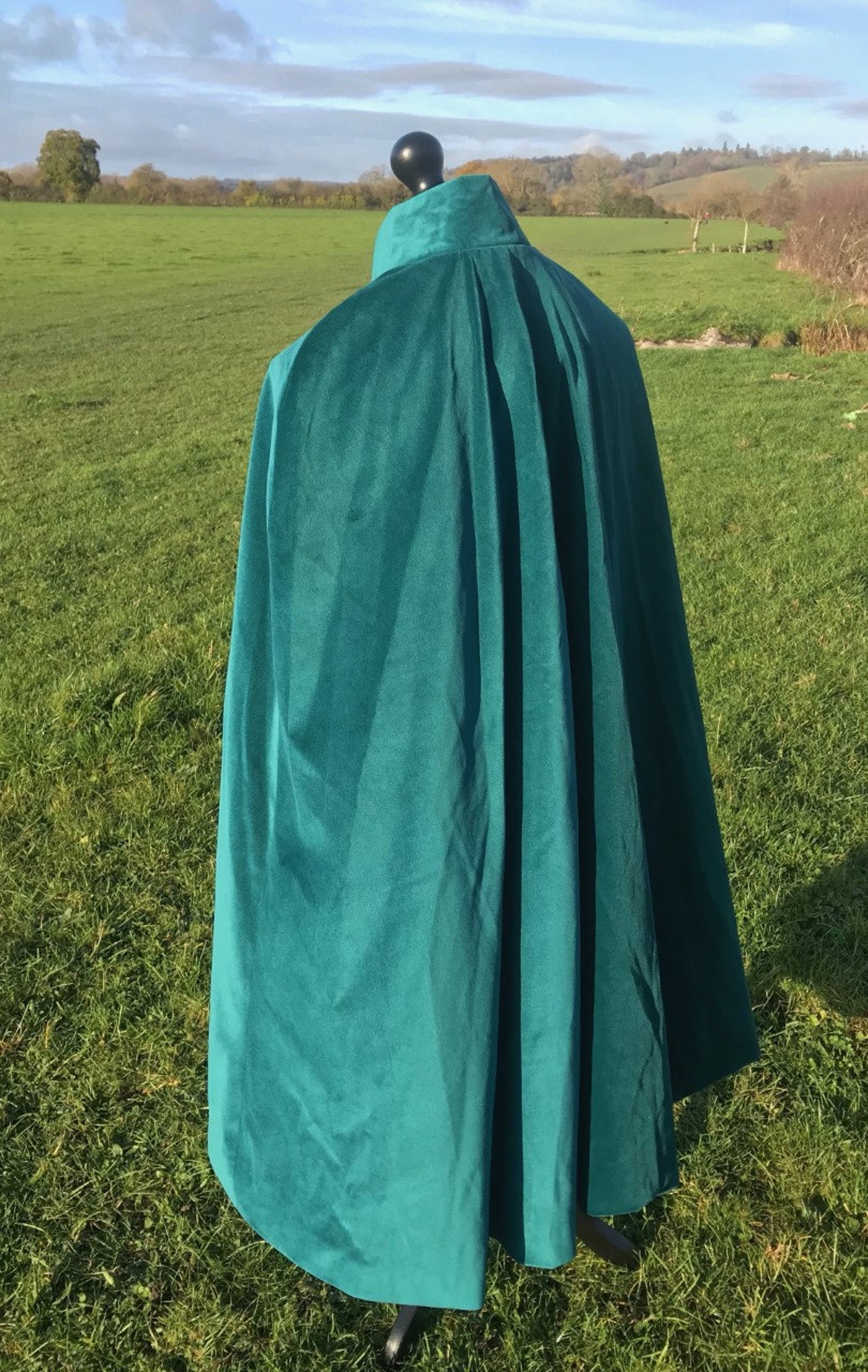 Teal Velvet Cloak - Etsy