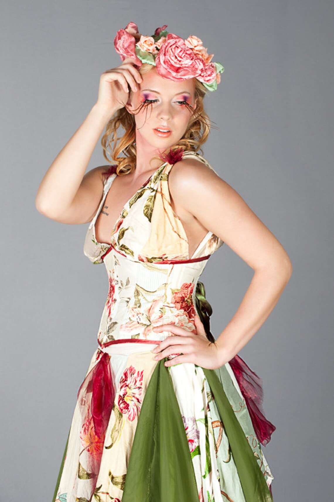 Alternative Wedding Dress- Alternative Prom Dress- Fairy Floral Under ...