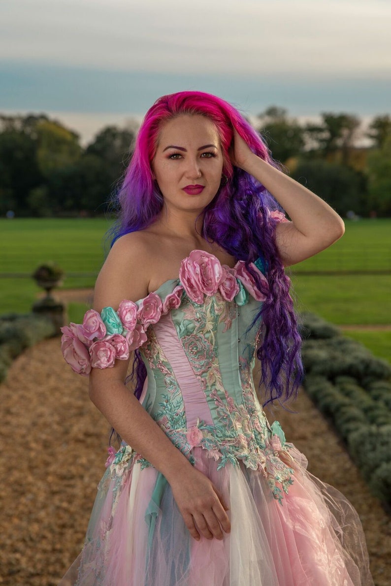 Pastel Goth Wedding Dress- Pastel Rainbow Wedding Dress MADE TO ORDER ...