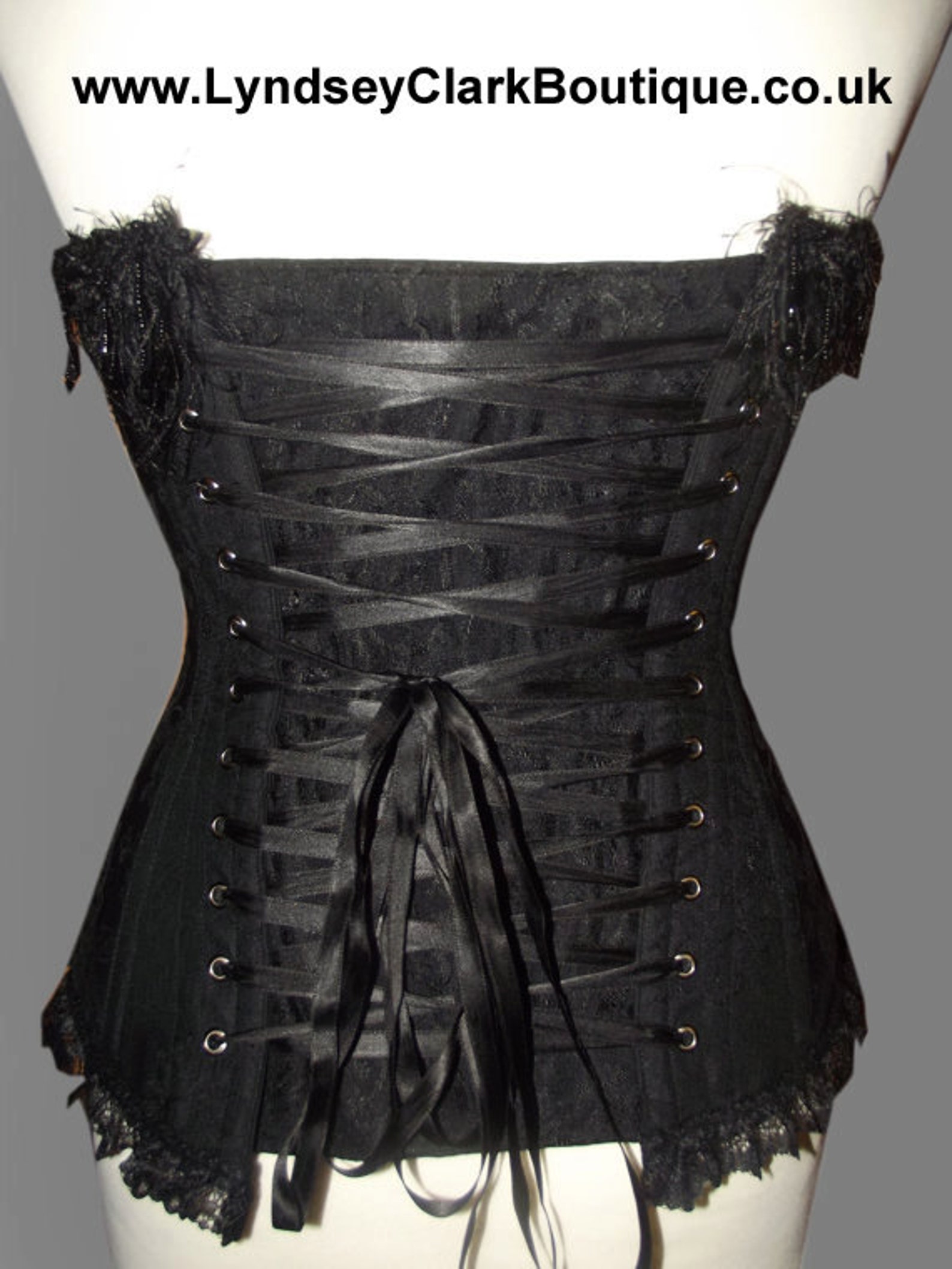 Black Gothic Corset- Steampunk Corset- Alternative- Goth- Recycled ...