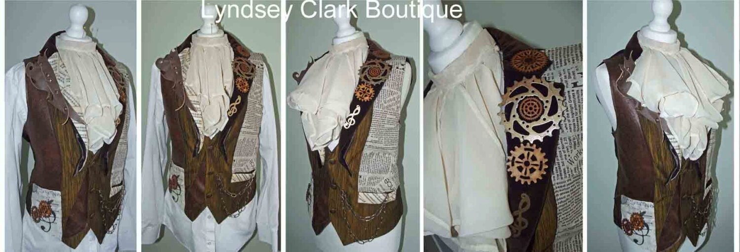 Steampunk Cravat- Steampunk Groom- Steampunk Wedding- Victorian Cravat ...