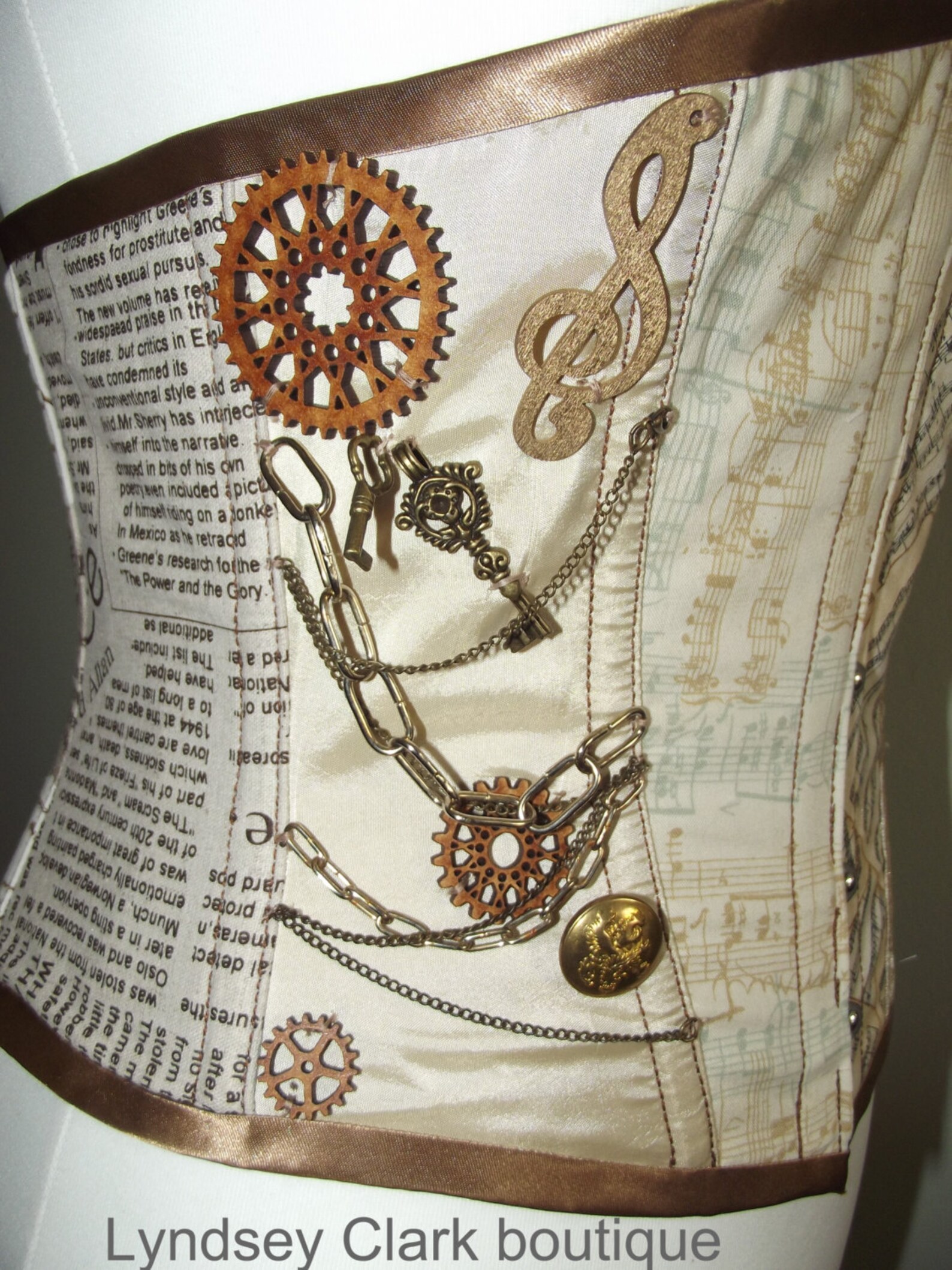 Steampunk Corset. Underbust Corset Alternative Colours and Fabrics of ...