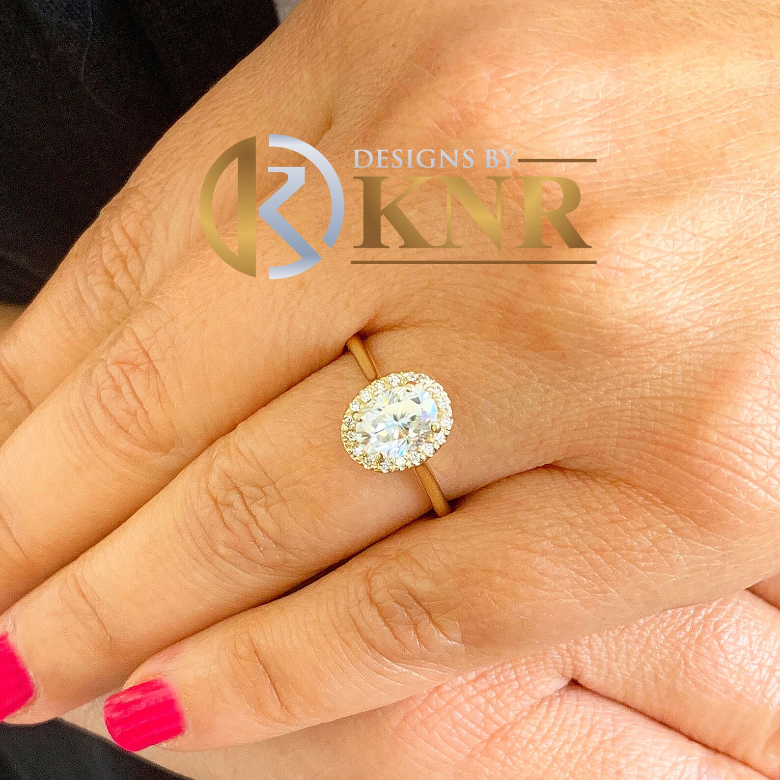 Beautiful 14k Solid Yellow Gold Oval and Round Cut Natural | Etsy