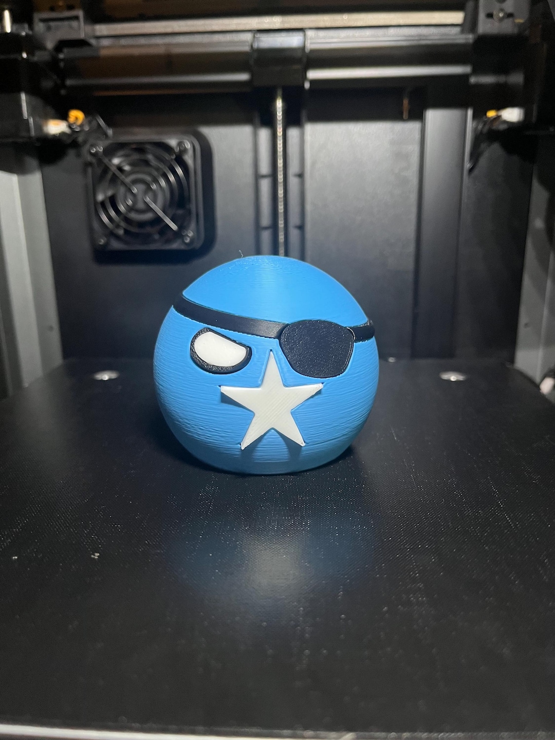 3D Printed Somalia Country Ball With Eye Patch | Funny Pirate Decor ...