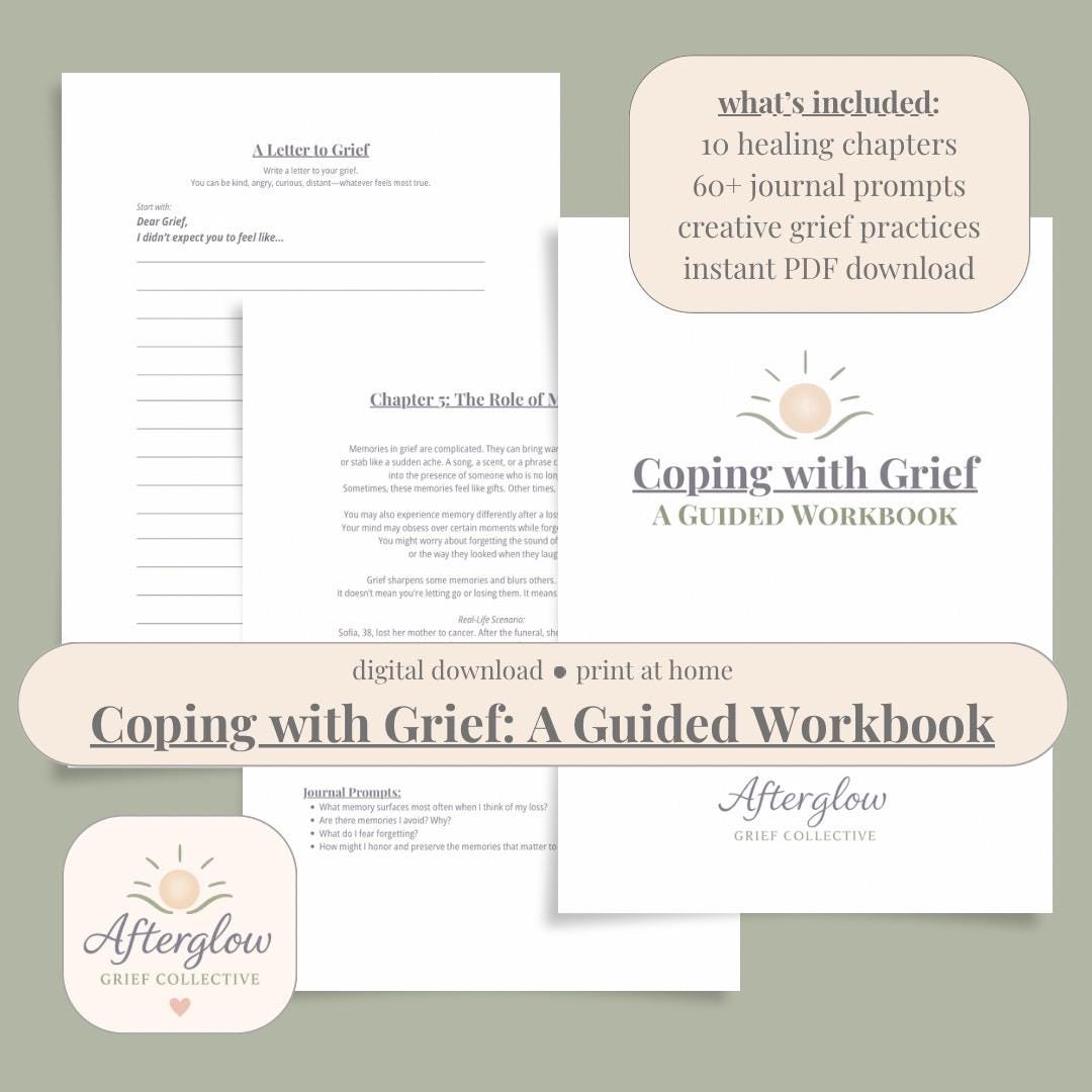 Grief Guided Workbook: Healing After Loss, Grief Journal (PDF) - Etsy