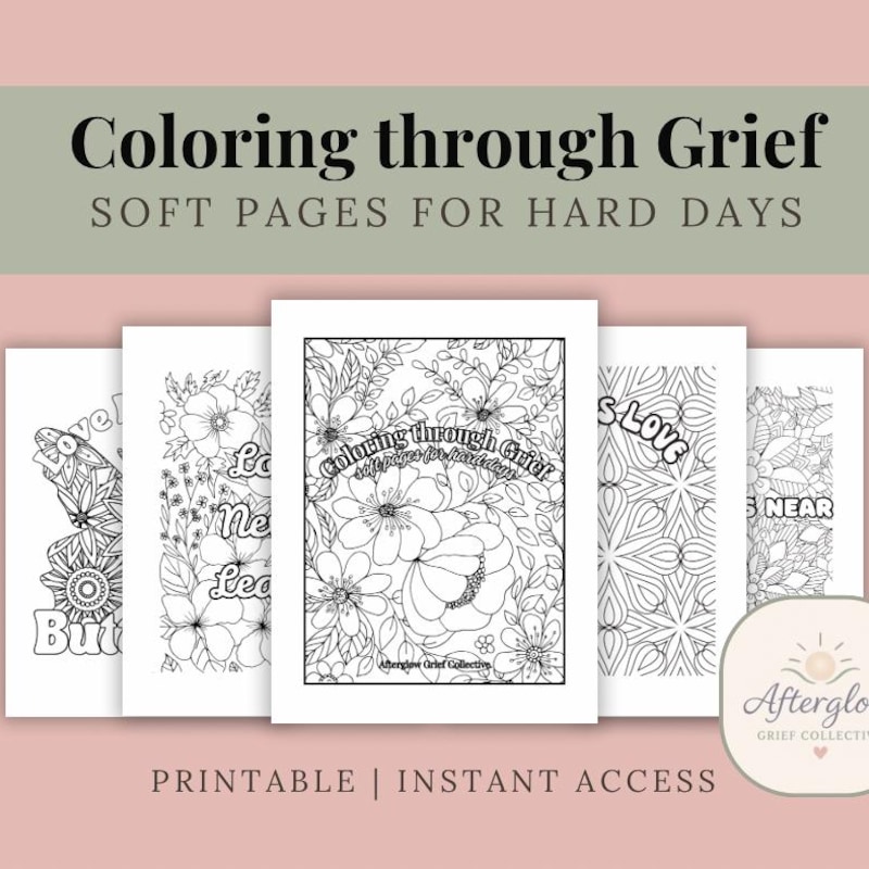 Grief Coloring Sheets - Etsy