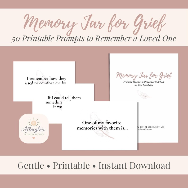 Grief Memory Jar – 50 Printable Remembrance Prompts (digital Download ...