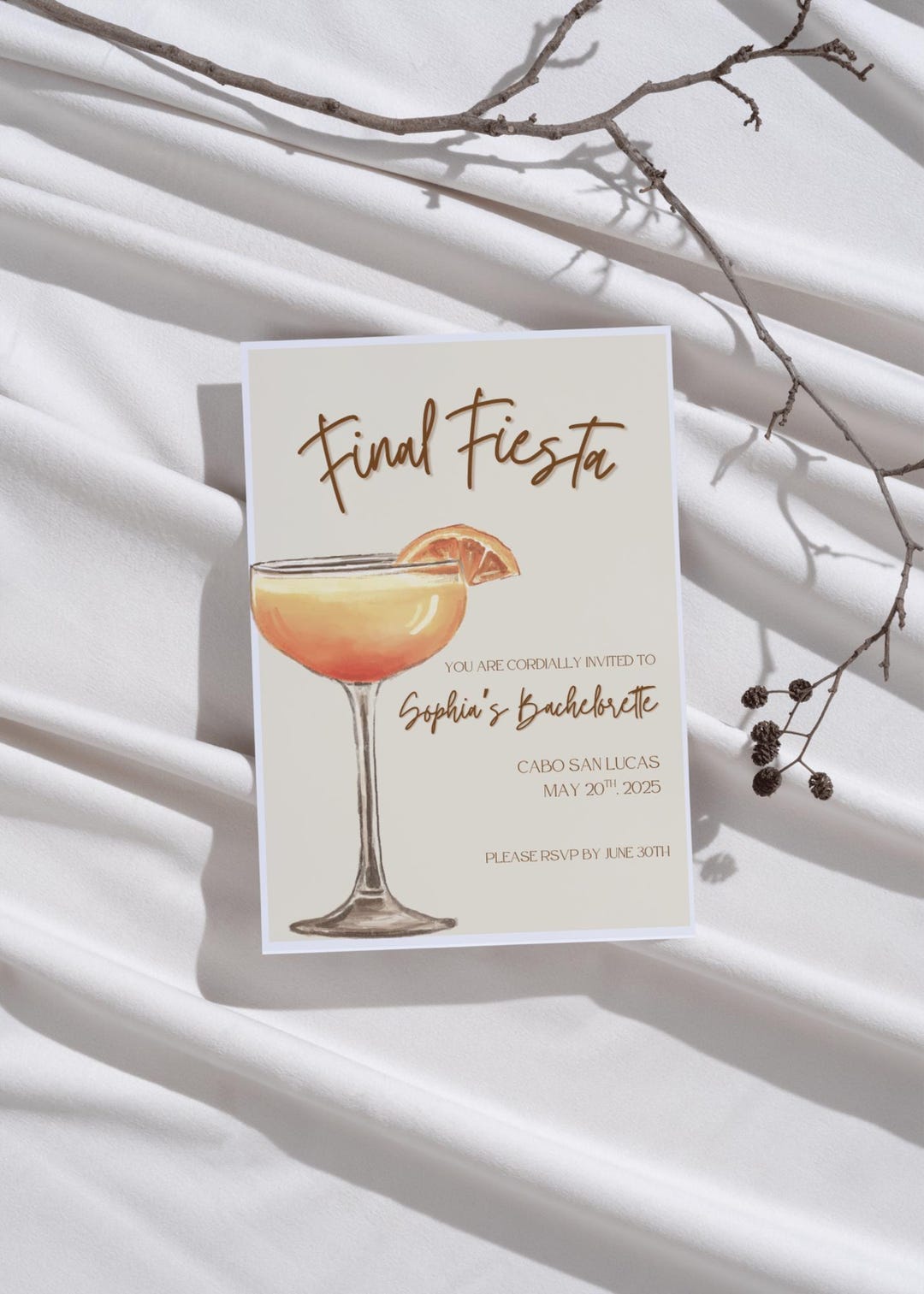 Final Fiesta Invitation - Editable Canva Template | Bachelorette Party ...