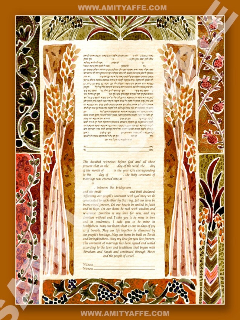 KETUBAH Ketubahs CUSTOM KETUBAH Jewish Marriage Contract - Etsy