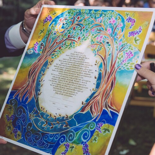 KETUBAH Ketubahs Custom Ketubah Wedding Vows Jewish - Etsy