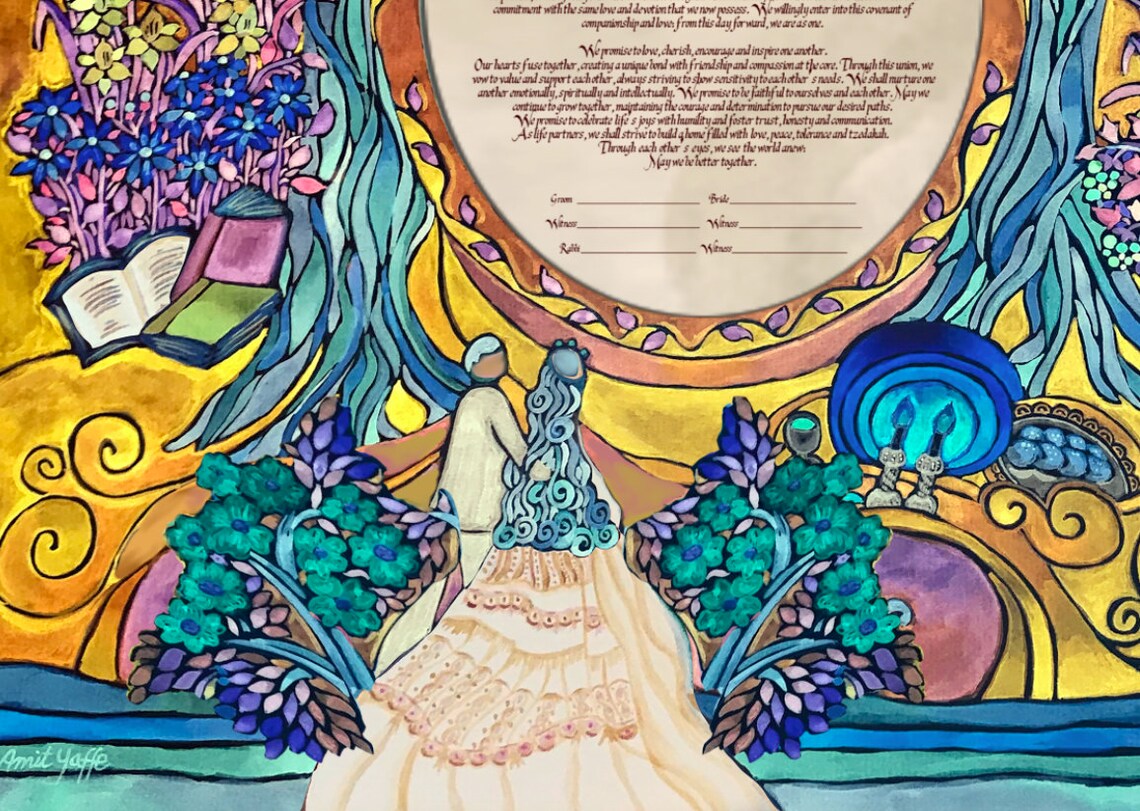 CUSTOM KETUBAH Ketubahs - Ketubot - Personalized Ketubah - Jewish ...