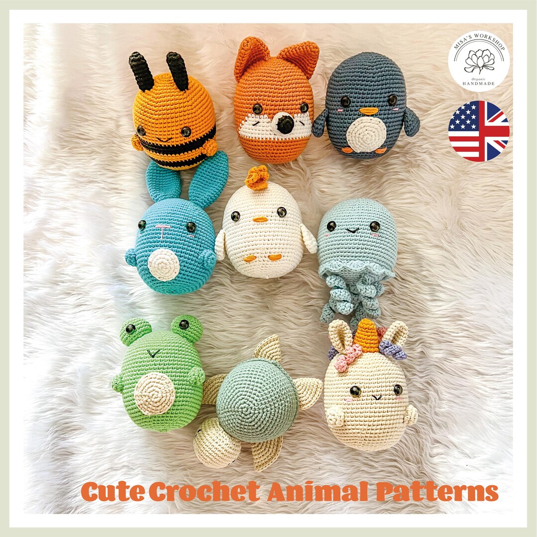 Adorable Crochet Animal Patterns, Charming Amigurumi Patterns - Etsy