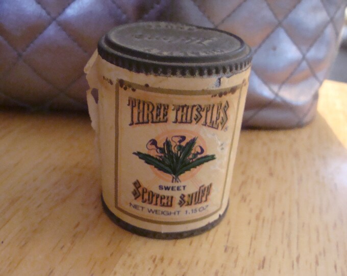 Vintage Unopened Three Thistles Sweet SCOTCH SNUFF Can or Tin Quality ...