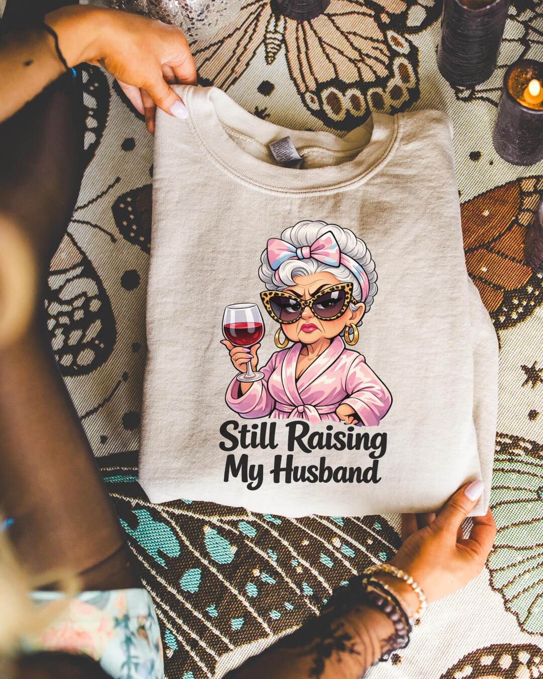Funny Old Lady Adulting Quote PNG, Raising My Husband Grandma Cartoon ...