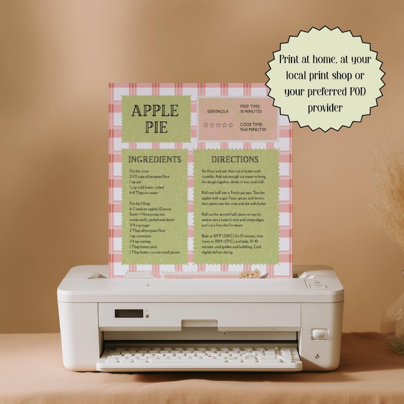 Recipe Template, Vintage Cookbook Template, Canva Cookbook Template ...