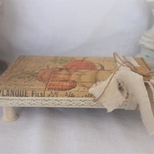 Pumpkin Autumn Book Riser, Golden Fall, Vintage Inspired, Cottagecore ...