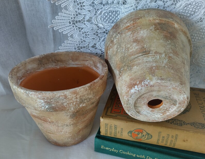 Farmhouse Collection Terracotta Planter Sets, Cow, Rooster, Aged ...