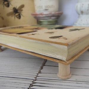 Mason Jar Honeybee Book Riser, Golden, Bees, Cottagecore, Farmhouse ...