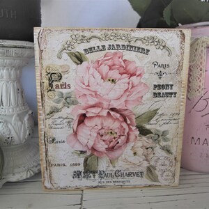 Belle Jardiniere Tissue Box Cover, Whitewashed Wood, Decoupage, Paris ...