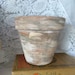 Hand Painted Aged Look, Distressed Terracotta Clay Pots, Saucers, 4 or ...