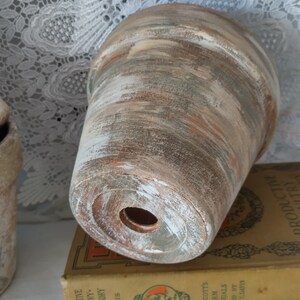 Hand Painted Aged Look, Distressed Terracotta Clay Pots, Saucers, 4 or ...