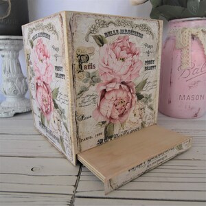 Belle Jardiniere Tissue Box Cover, Whitewashed Wood, Decoupage, Paris ...