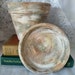 Hand Painted Aged Look, Distressed Terracotta Clay Pots, Saucers, 4 or ...