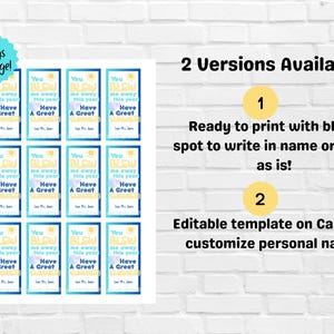 End of Year Student Gift Tags Printable Summer Cards You Blew Me Away ...