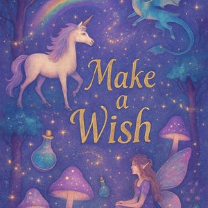 Magical Fantasy Birthday Card | Digital Download | Unicorn & Dragon Art ...