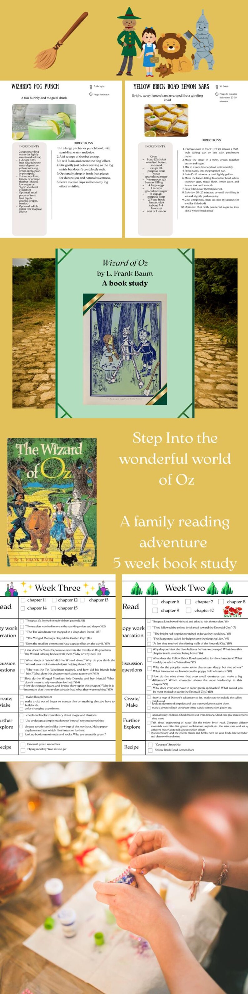 Wizard of Oz Book Study Homeschool Novel Curriculum Elementary ...
