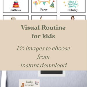 Visual Routine for Kids Printable Schedule for School Chart Daily ...