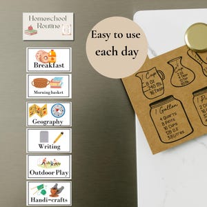 Visual Routine for Kids Printable Schedule for School Chart Daily ...