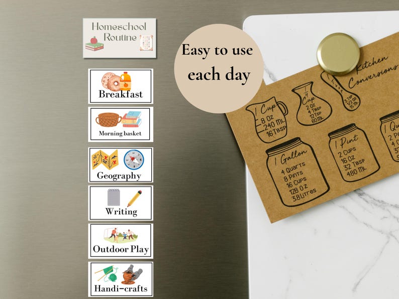 Visual Routine for Kids Printable Schedule for School Chart Daily ...