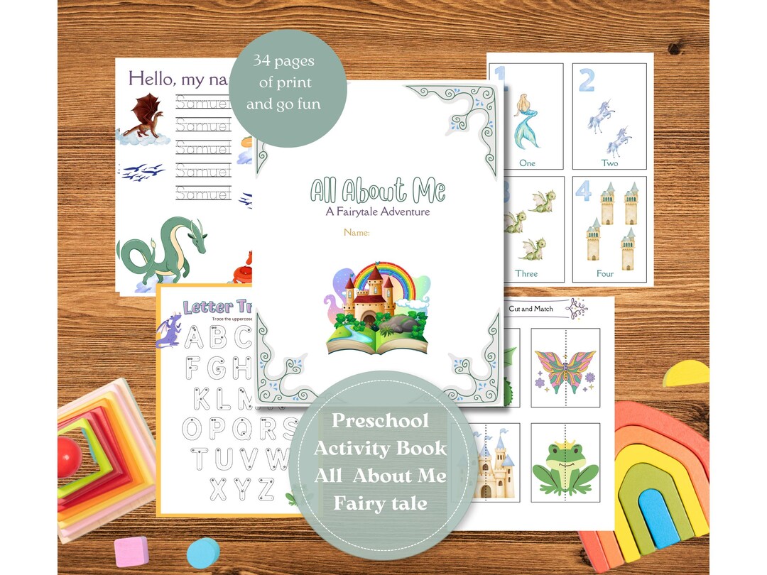 Printable Preschool Busy Book for Toddlers Quiet Montessori Activities ...