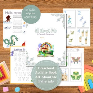 Printable Preschool Busy Book for Toddlers Quiet Montessori Activities ...