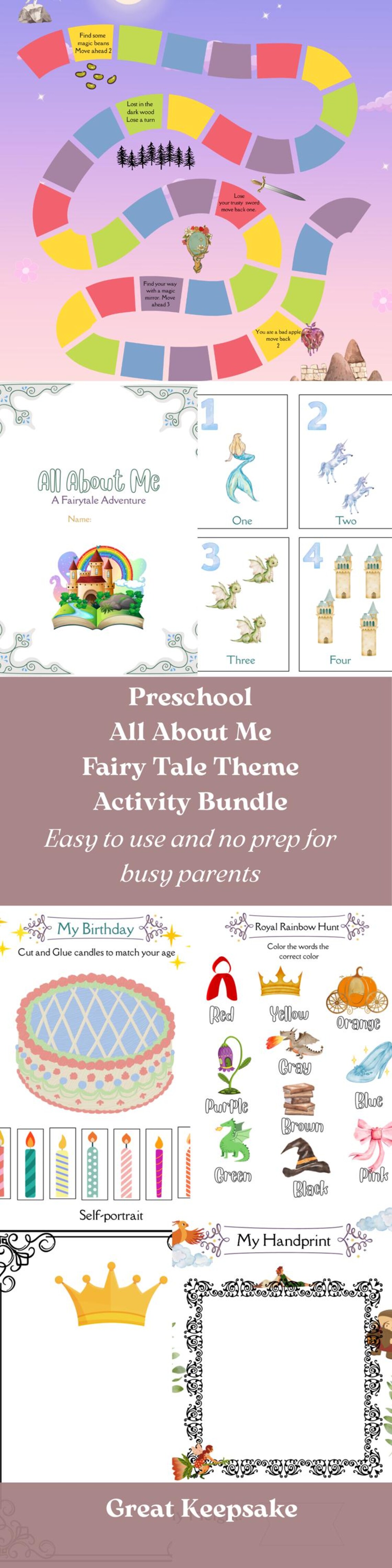Printable Preschool Busy Book for Toddlers Quiet Montessori Activities ...